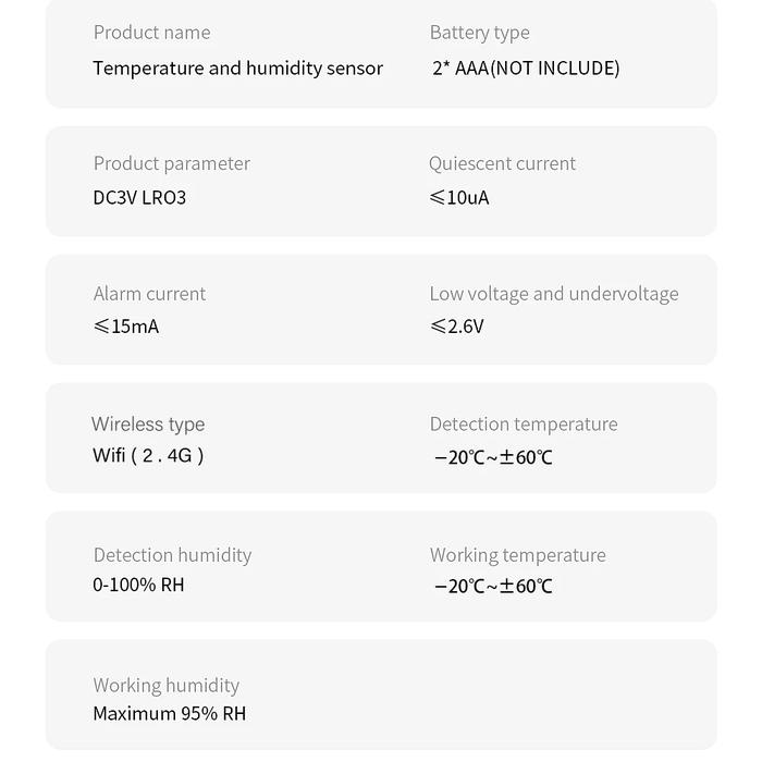 Jual NT Tuya Temperature Sensor Smart Tuya Wifi Temperature Humidity ...