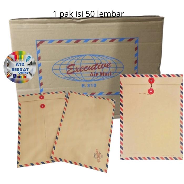 Jual [50 pcs] Amplop coklat Folio Tali airmail 310 Executive - Jakarta ...