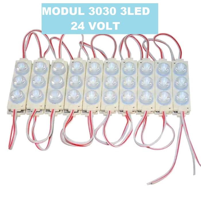 Jual Modul LED 3030 3LED Injeksi DC24V 3W Waterproof IP65 24 Volt 20pcs ...