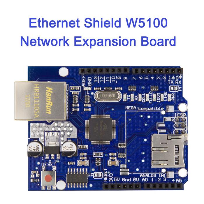 Jual Ethernet W5100 Shield Module Arduino Uno Mega Board Micro Sd - Kab ...