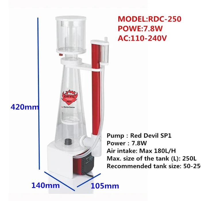 Jual 110V 220V Red Devil Rdc250 Rdc-250 Nano Hanging On Protein Skimmer ...