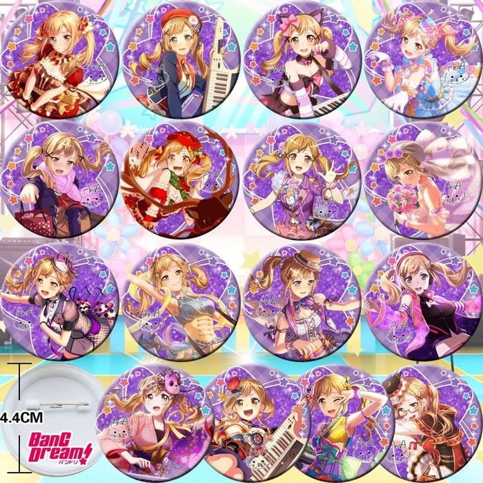 Jual 16Pcs Anime BanG Dream! Toyama Kasumi Ichigaya Arisa Cosplay Bedge ...