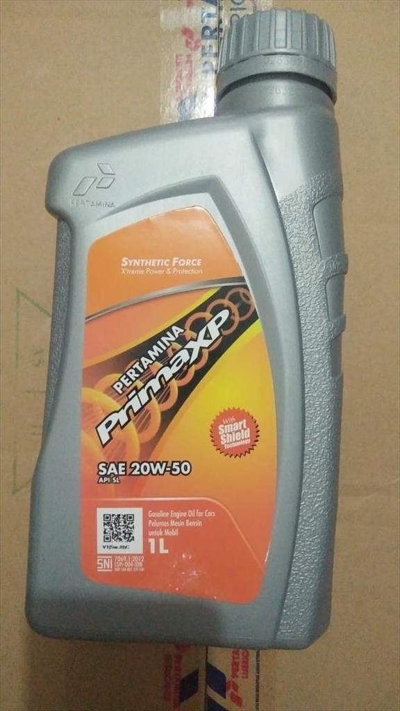 Jual Oli Mesin Mobil Pertamina Prima XP 20W-50 SL Smart Shield 1 liter ...