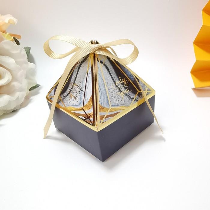 Jual KOTAK SOUVENIR PERMEN BOX GIFT KOTAK EMAS PIRAMID PERHIASAN ...