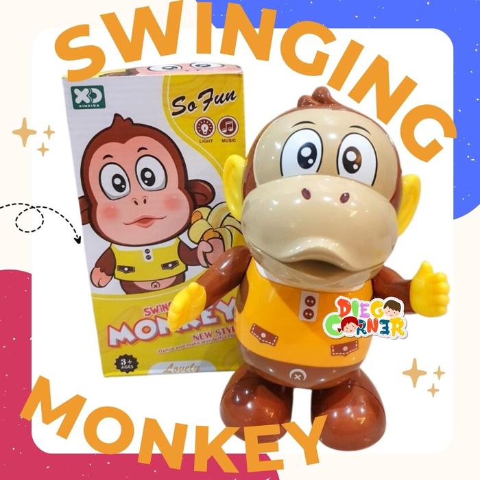 Jual Mainan Anak Swinging Monkey Dance Monyet Joget Tari Menari Dansa ...