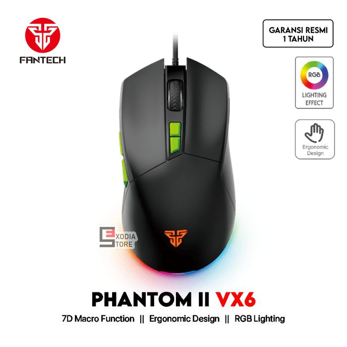 Jual Fantech PHANTOM II VX6 Mouse Gaming Macro Programmable Gaming Mouse - Jakarta Utara ...