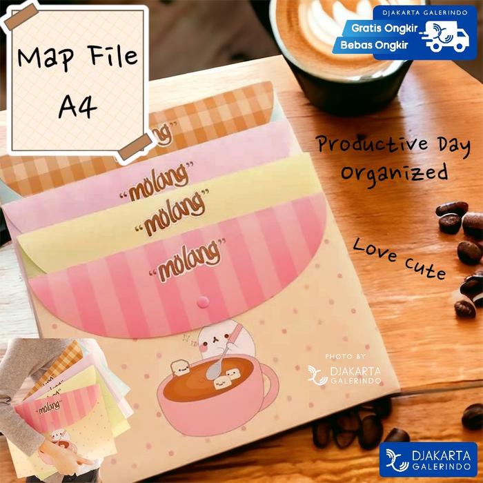 Jual Map Folder A4 Lucu - Map Plastik Kancing A4 - File Bag A4 - Tas ...