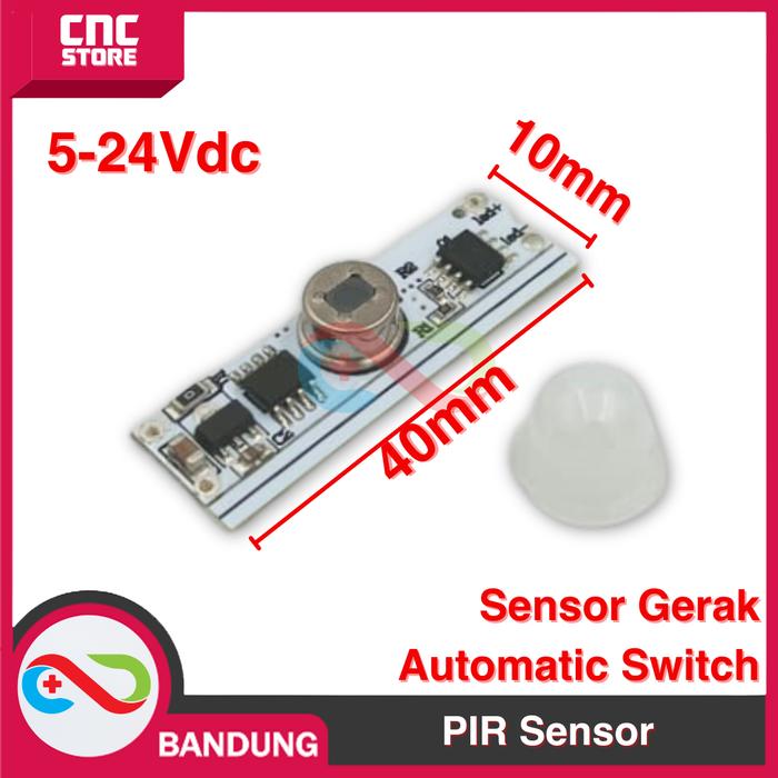 Jual AUTOMATIC SWITCH OTOMATIS LED SENSOR GERAK PIR 5 24V PIR DELAY 20S ...