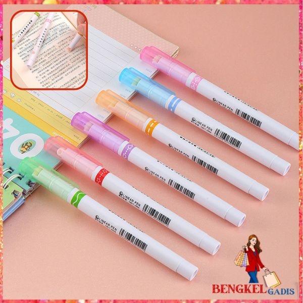 Jual BG Spidol Garis Aesthetic Warna Warni Spidol Garis Motif Lucu 1 ...