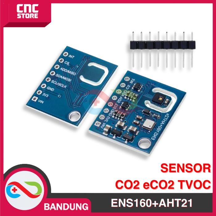 Jual ENS160+AHT21 karbon dioksida CO2 eCO2 TVOC kualitas udara Temperature - Kota Bandung - CNC ...