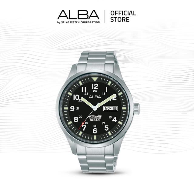 Promo Jam Tangan Pria Alba Automatic Stainless Black Dial AL4213 ...