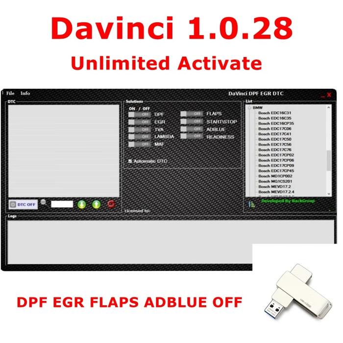 Jual AI Unlimited Activate Davinci 1.0.28 PRO DTC DPF EGR FLAPS ADBL - Kota Surabaya - Advent ...