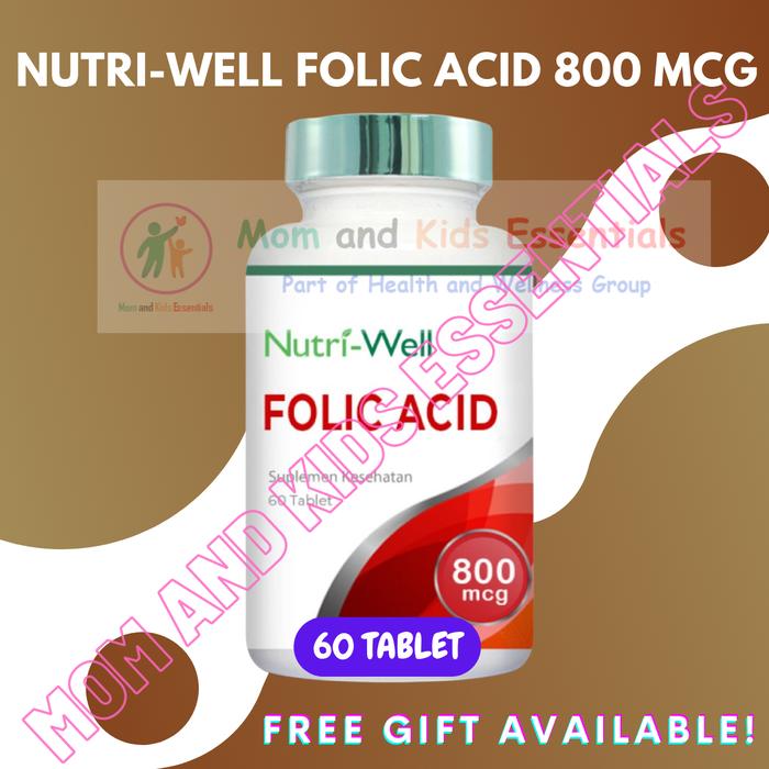 Jual NUTRIWELL NUTRI-WELL FOLIC ACID 800 MCG 60 TABLET PREGNANCY ...
