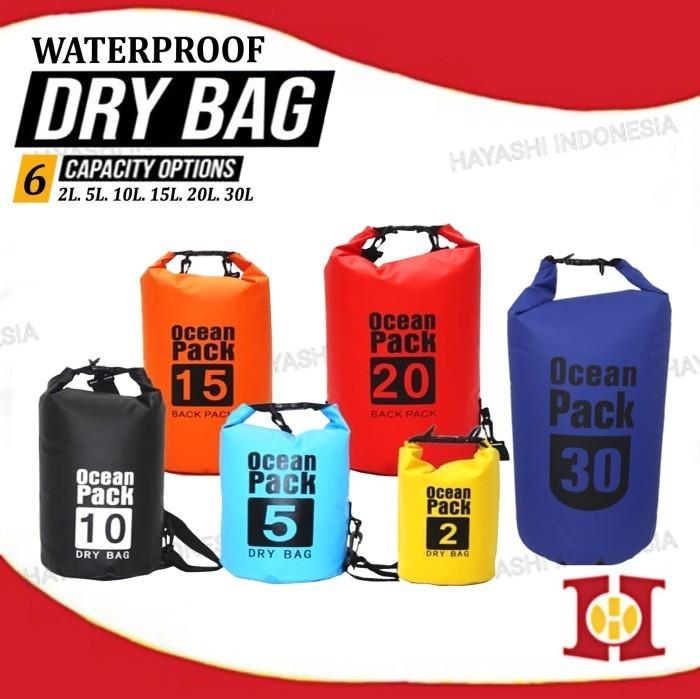 Jual OCEAN PACK Dry Bag Waterproof Tahan Air Pantai 2L 5L 10L 15L 20L ...