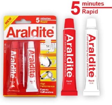 Jual ARALDITE Merah / Lem Besi / Lem Serbaguna Epoxy 5 Minutes Rapid ...
