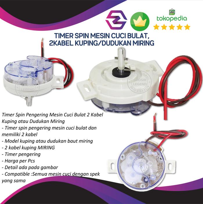 Jual Timer Spin Pengering Mesin Cuci Bulat 2 Kabel Dudukan Miring - Kab ...