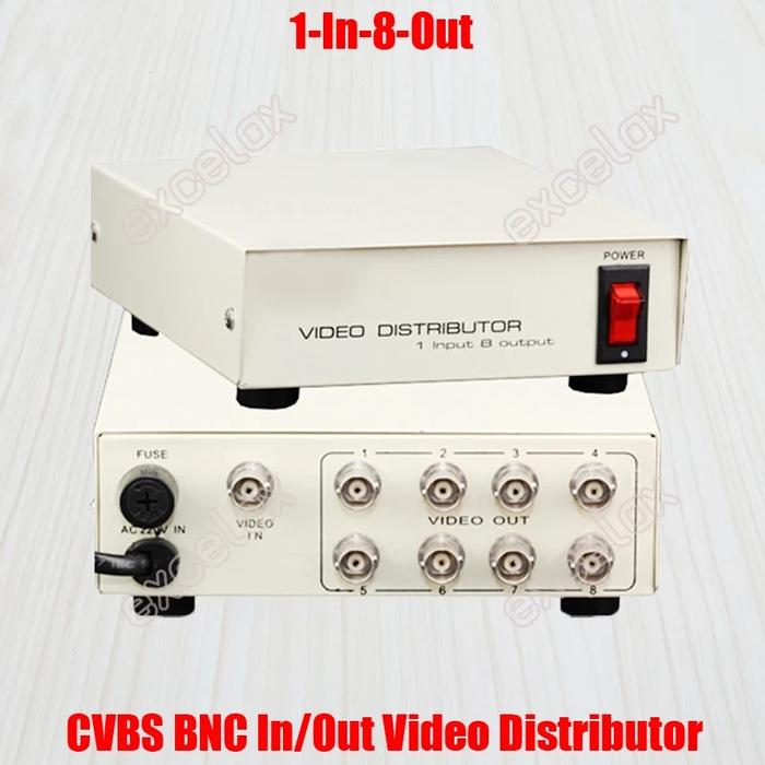 Jual CH 1 In 8 Out CVBS Analog Video Distributor Multiplexer Splitte ...