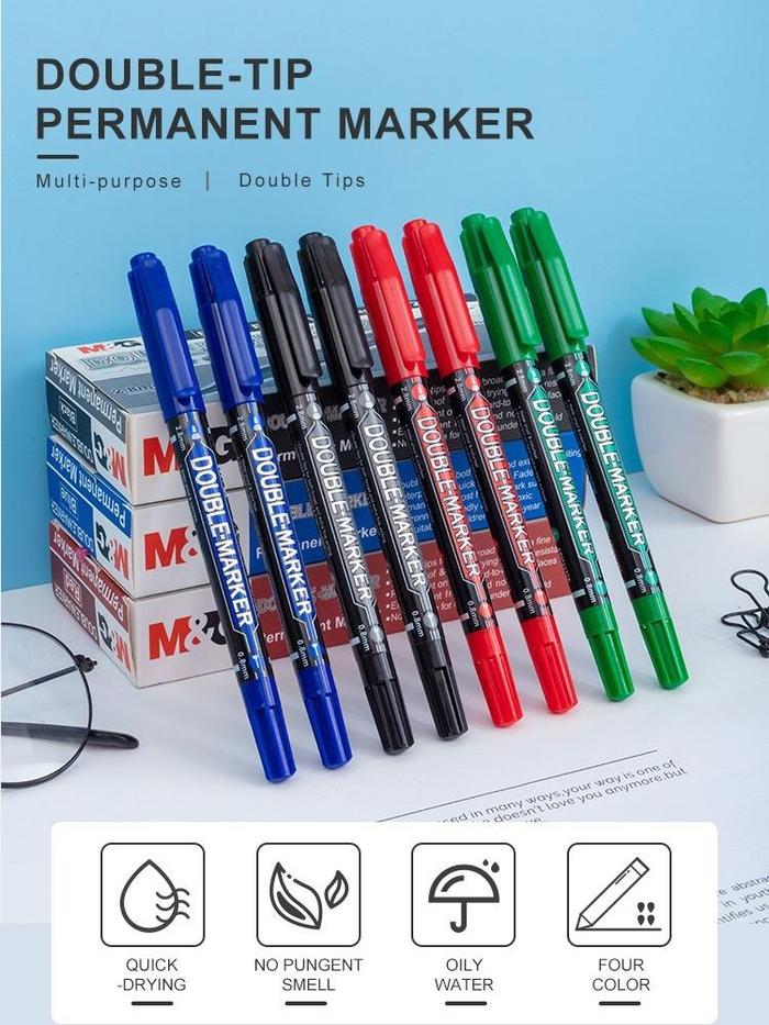 Jual M&G Permanent Marker Double Tips - Hitam - Jakarta Selatan - INDO ...