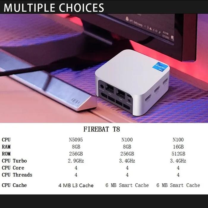 Jual FIREBAT T8 Pro Plus Mini PC Intel Celeron N5095 N100 Desktop ...