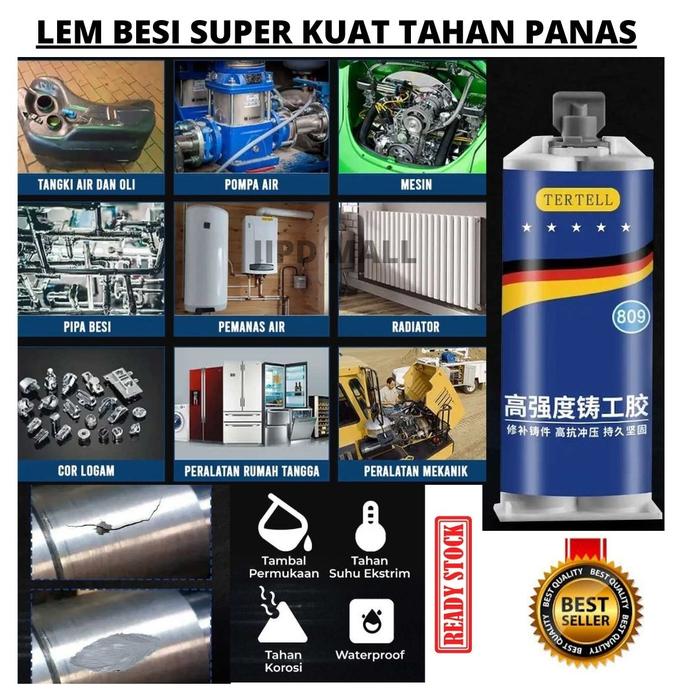 Jual Lem Besi Perekat Pipa AB Tahan Panas Industrial Metal Repair Glue ...