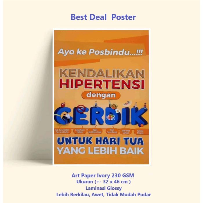 Jual Poster Hipertensi | Poster Cerdik Kendalikan Hipertensi | Poster ...