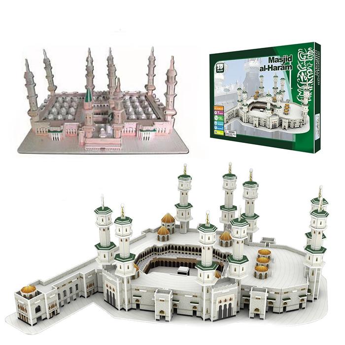 Jual 3d Puzzle Miniatur Masjidil Haram Nabawi Dan Masjid Dome Of The ...