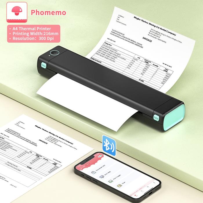 Jual . Phomemo M08F A4 Paper Printer Portable Thermal Printer Tattoo ...