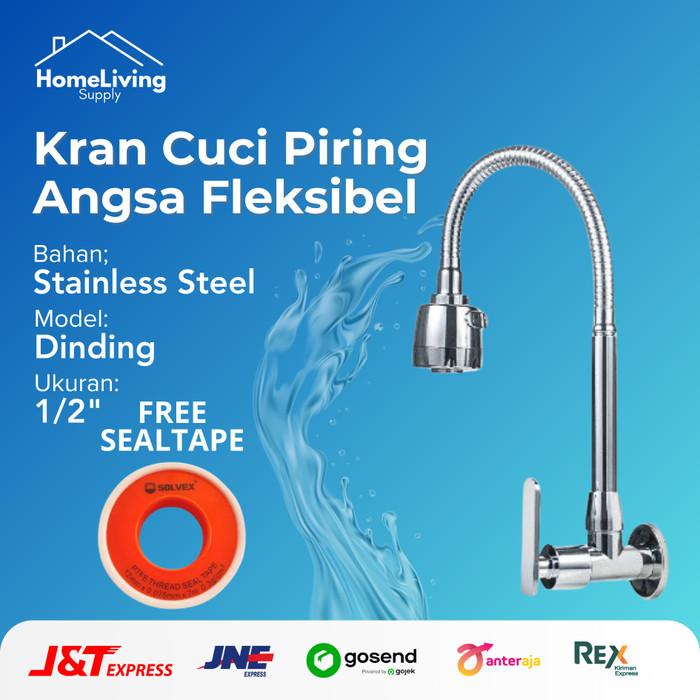 Jual Kran Dapur Cuci Piring Angsa Babet Dinding Lurus Koleksi Baru ...