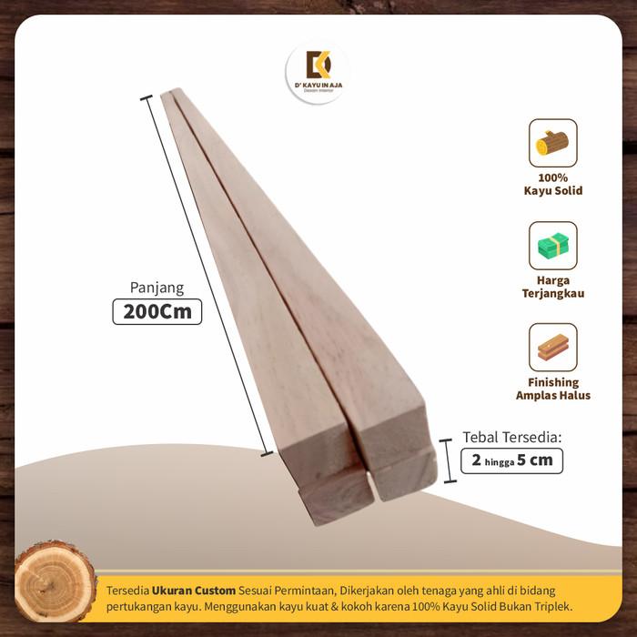 Promo Kayu Balok Mahoni Panjang 200Cm Serut Halus Kaso Usuk Tebal ...