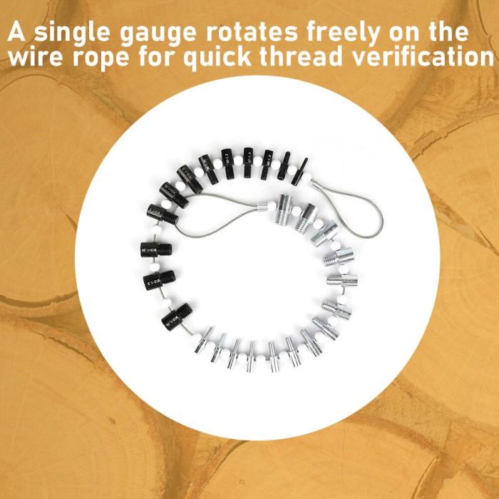 Jual Pengukur Mur Baut, Ulir Sekrup Set Inci Metrik Alat Inspeksi ...