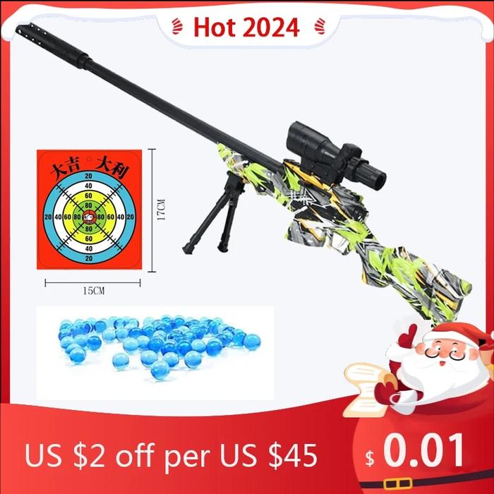 Jual M24 Manual Toy Gun Gel Blaster Rifle 98K Soft Bullet Launcher Wea ...