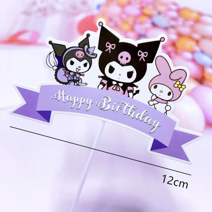 Jual TOPPER KUE HIASAN DEKOR CAKE ULANG TAHUN SANRIO KUROMI MELODY ...