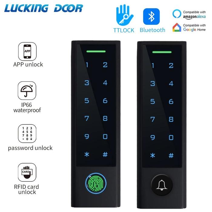 Jual Rfid Fingerprint Access Control Keypad Smart Phone Ttlock App Blu ...
