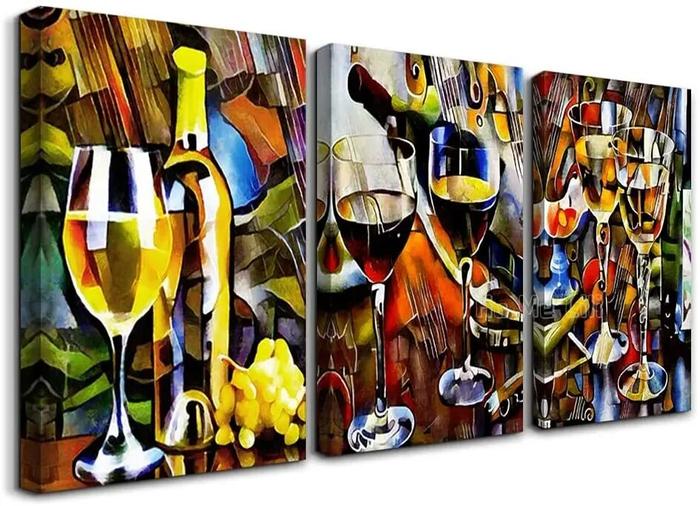 Jual Lukisan Seni Dinding untuk Gambar Bar Kaca Anggur Ruang Makan ...