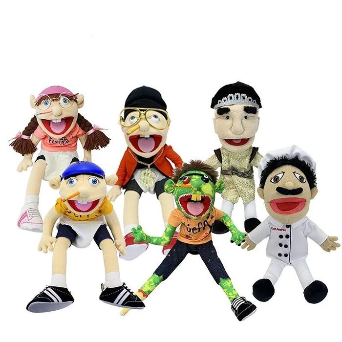 Jual Jeffy Hand Puppet Children Hand Puppets Talk Show Party Prop Weir ...