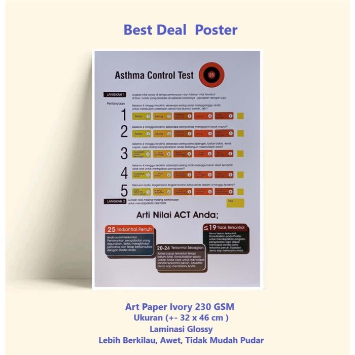 Jual Poster Kesehatan | Poster Asthma Control Test | Poster ACT - Kota ...
