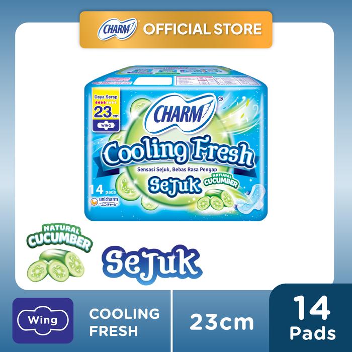 Promo Charm Cooling Fresh Sejuk 23cm Wing 14 Pads - - Charm Official ...