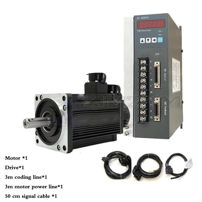 Jual 750W Absolute Value Servo Motor Set AC 220V 3000rpm 2.39NM ...