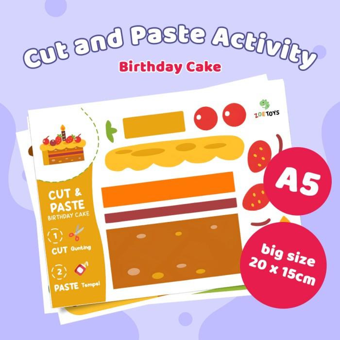 Jual Shukaku Cut and Paste Activity 3 | Worksheet Anak PAUD TK Cut and ...