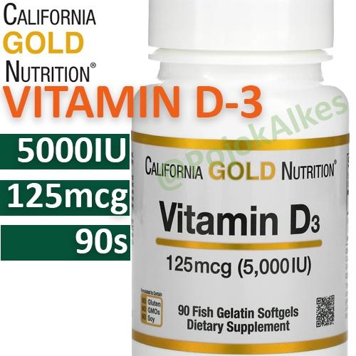 Jual CALIFORNIA GOLD NUTRITION, VITAMIN D3, 125 MCG (5,000 IU), 90 FISH ...