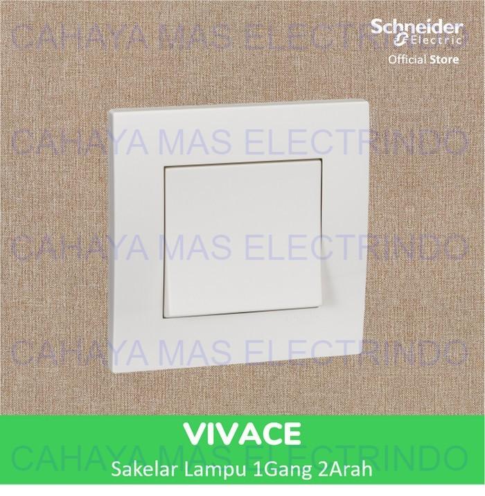 Jual Schneider Electric Vivace Saklar Lampu - 1 Gang 2 Arah - KB31_WE ...