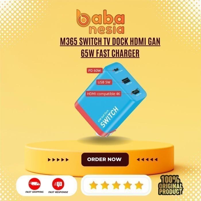 Jual M365 Switch TV Dock HDMI GaN 65W Fast Charger for Nintendo Samsung ...
