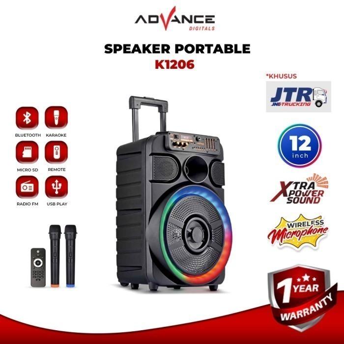 Jual Speaker Portable Advance K1206.2 Mic Wireless Garansi Resmi 1 Tahun - Kota Tangerang ...