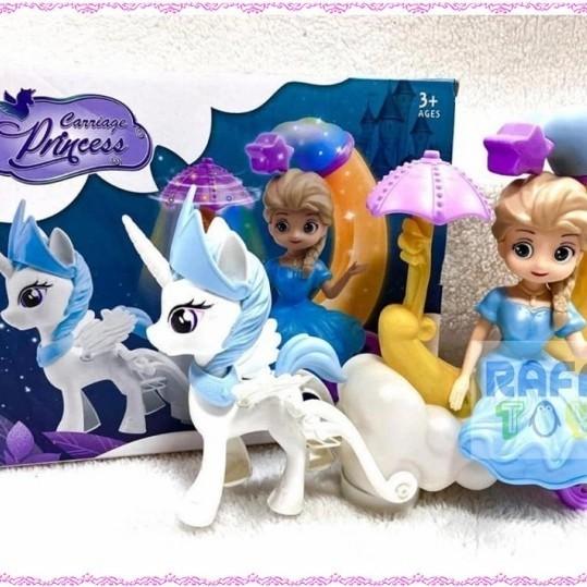 Jual |GLORY| Mainan Anak Kereta Kuda Poni Pony Putri Cantik Elsa Frozen ...