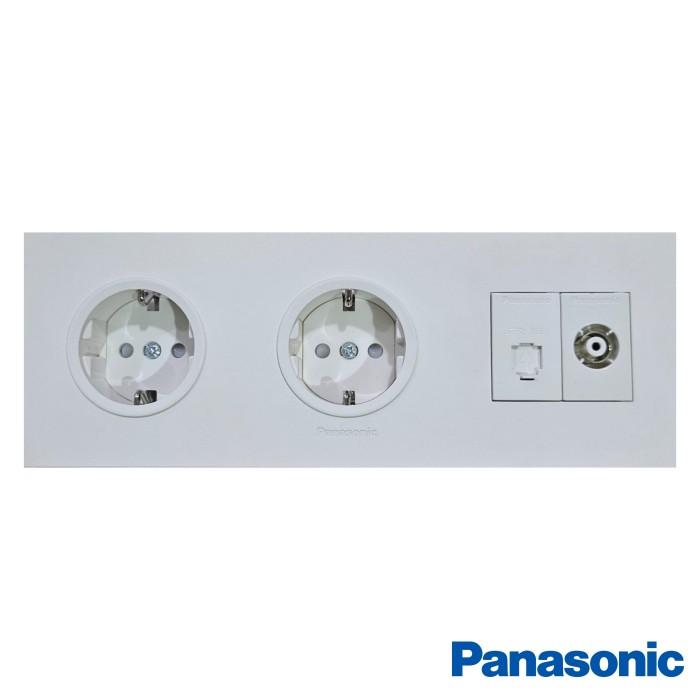 Jual Panasonic Stop Kontak + Stop Kontak + Telepon + Antena STYLE-E ...