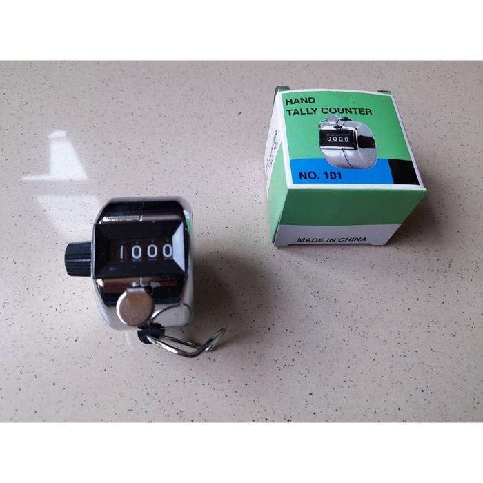 Jual Alat Hitung 4 Digit Hand Tally Counter Stainless Steel - Counter ...
