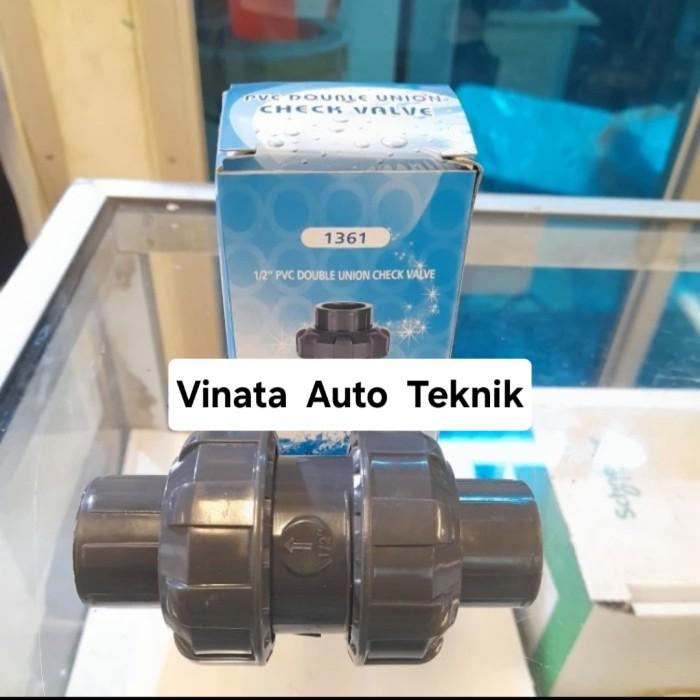 Jual Double Union PVC Ball Check Valve 2" Inch JIS 10K Socket DN 50 ...