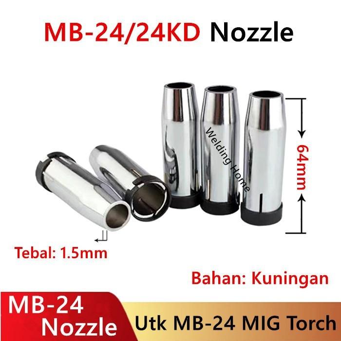 Jual MB24 Nozzle Nozel Nosel Connical Untuk MIG CO2 Torch MB-24 24kd Binzel - Jakarta Barat ...