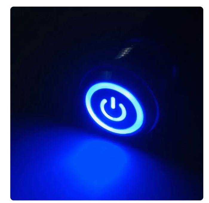 Jual 16mm 19mm 22mm Waterproof Metal Push Button LED Light Self-locking ...