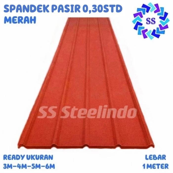 Jual Atap Baja Ringan Spandex Spandek Spandeck Pasir Merah 030mm Std Kab Bekasi Ss